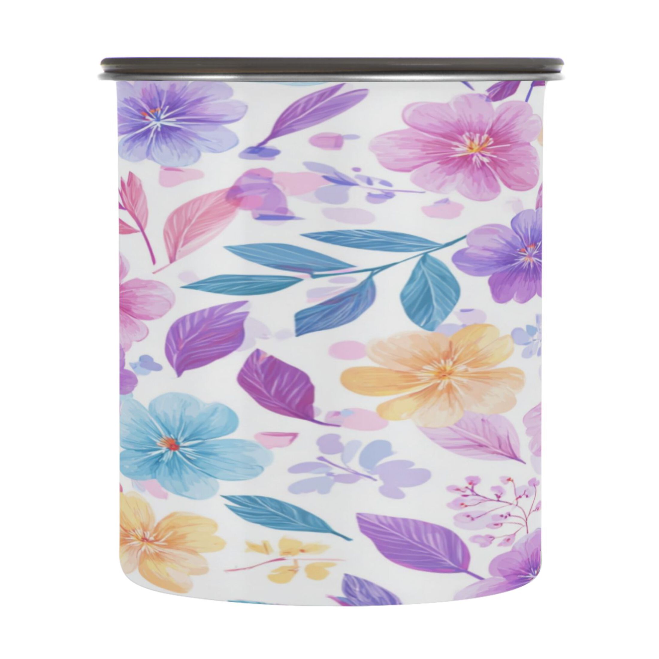 500ml Stainless Steel Food Storage Containers Pink and Purple Flowers ...