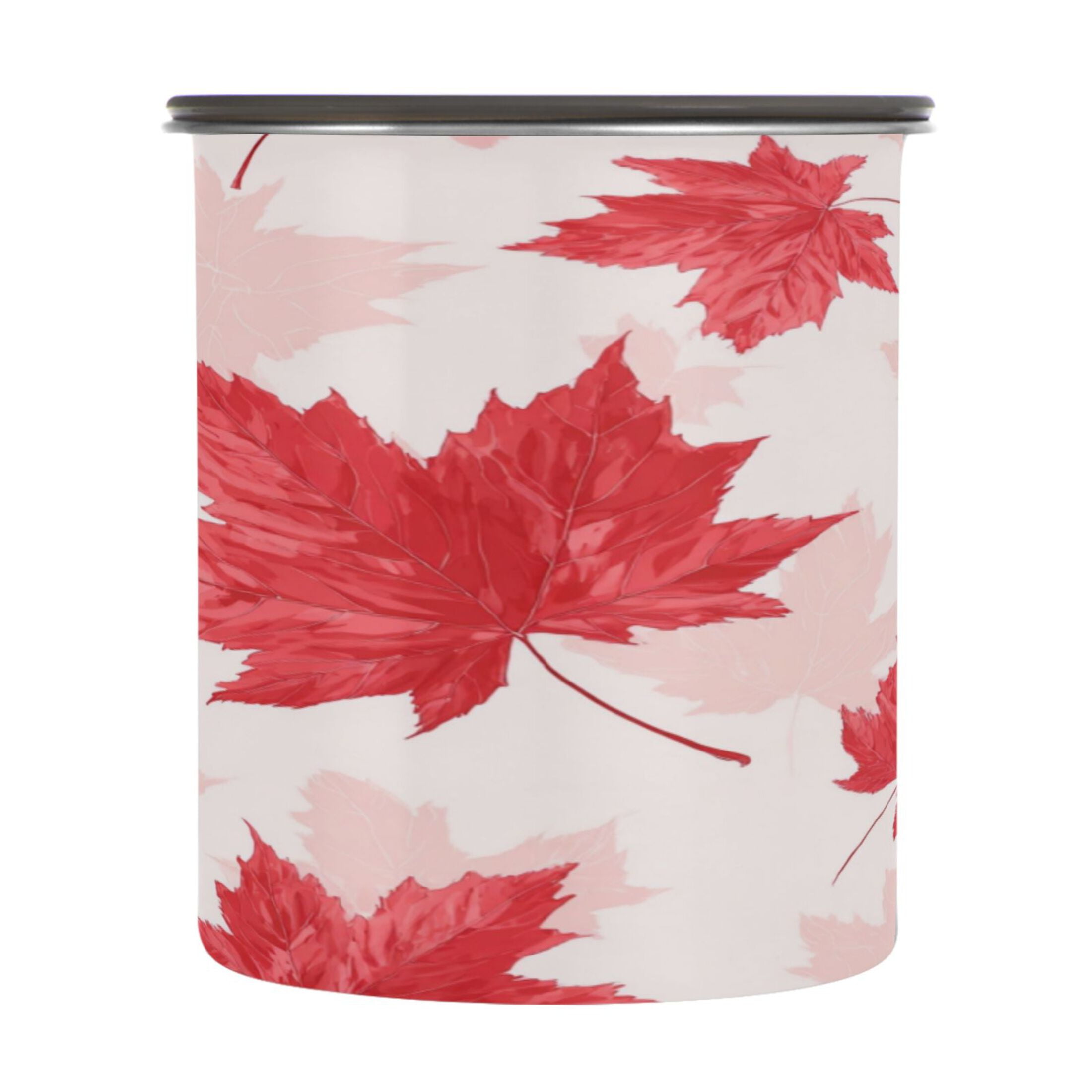 500ml Stainless Steel Food Storage Containers Red Maple Leaves Pattern ...