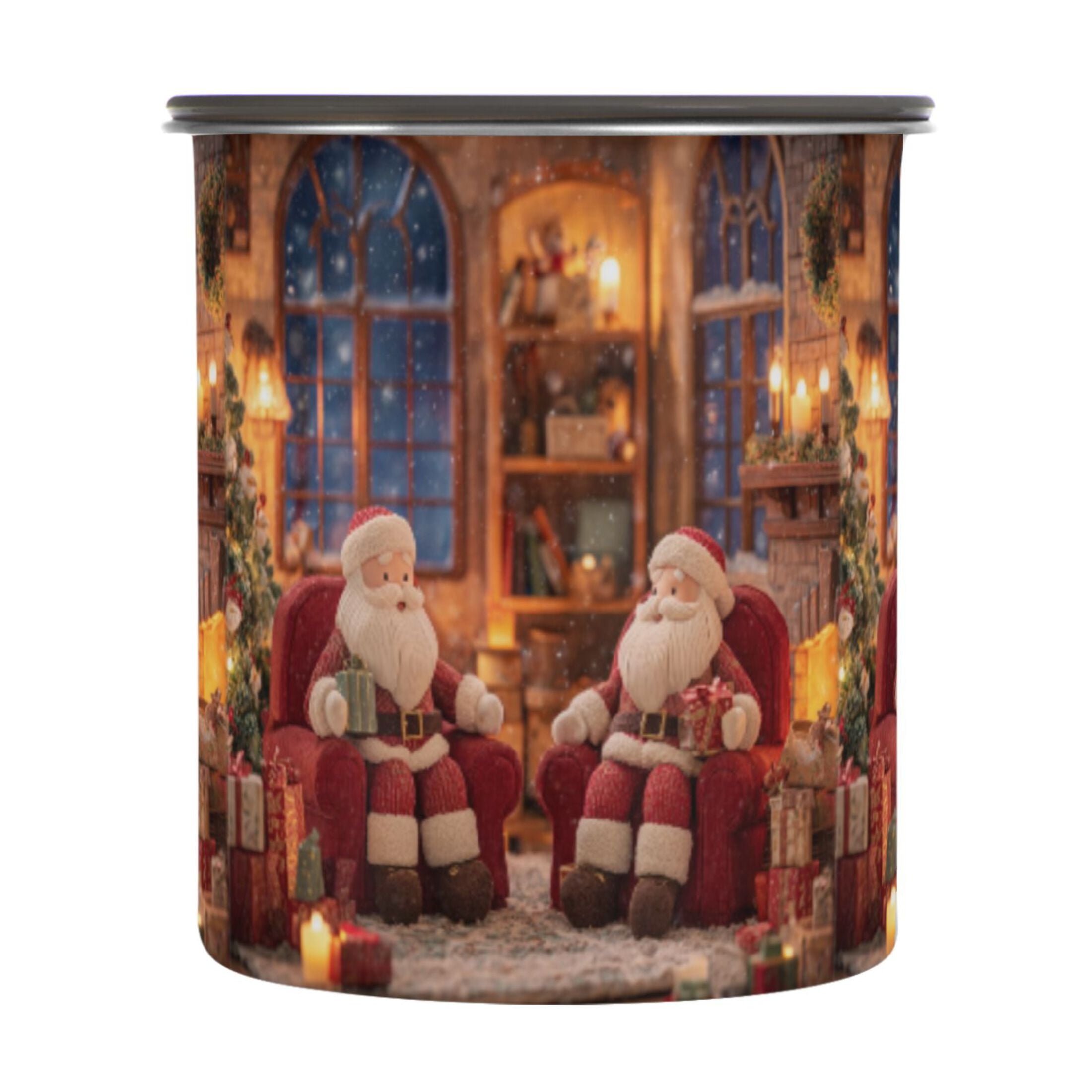 500ml Stainless Steel Food Storage Containers Sitting Santa Claus ...