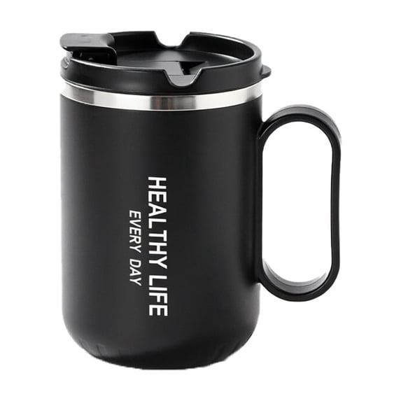 500ml Stainless Steel Mug Insulated Tea Cup With Lid And Handle ...
