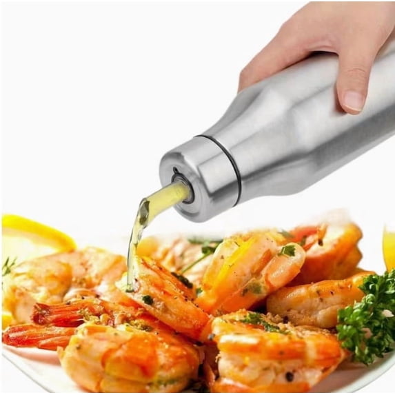 500ml Stainless Steel Oil Dispenser Bottle - Leak-Proof Kitchen Oil ...