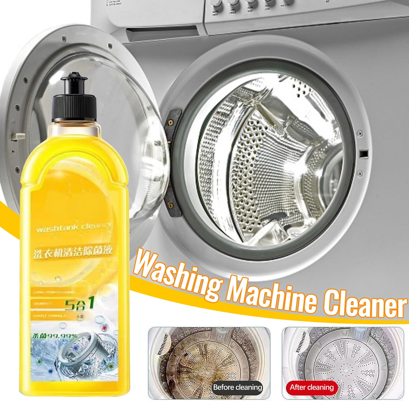 500ml Washing Machine Cleaner Liquid - Lemon-Scented Cleaning Solution ...