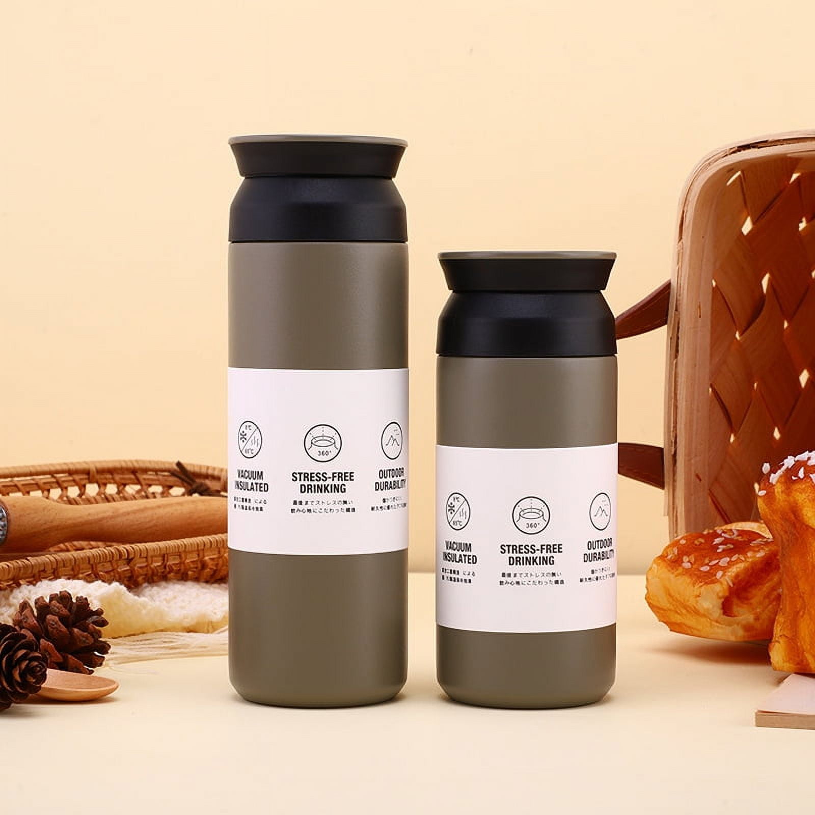 500ml Water Bottle Vacuum Mini Gym Thermos Mug Heat Preservation Mug ...