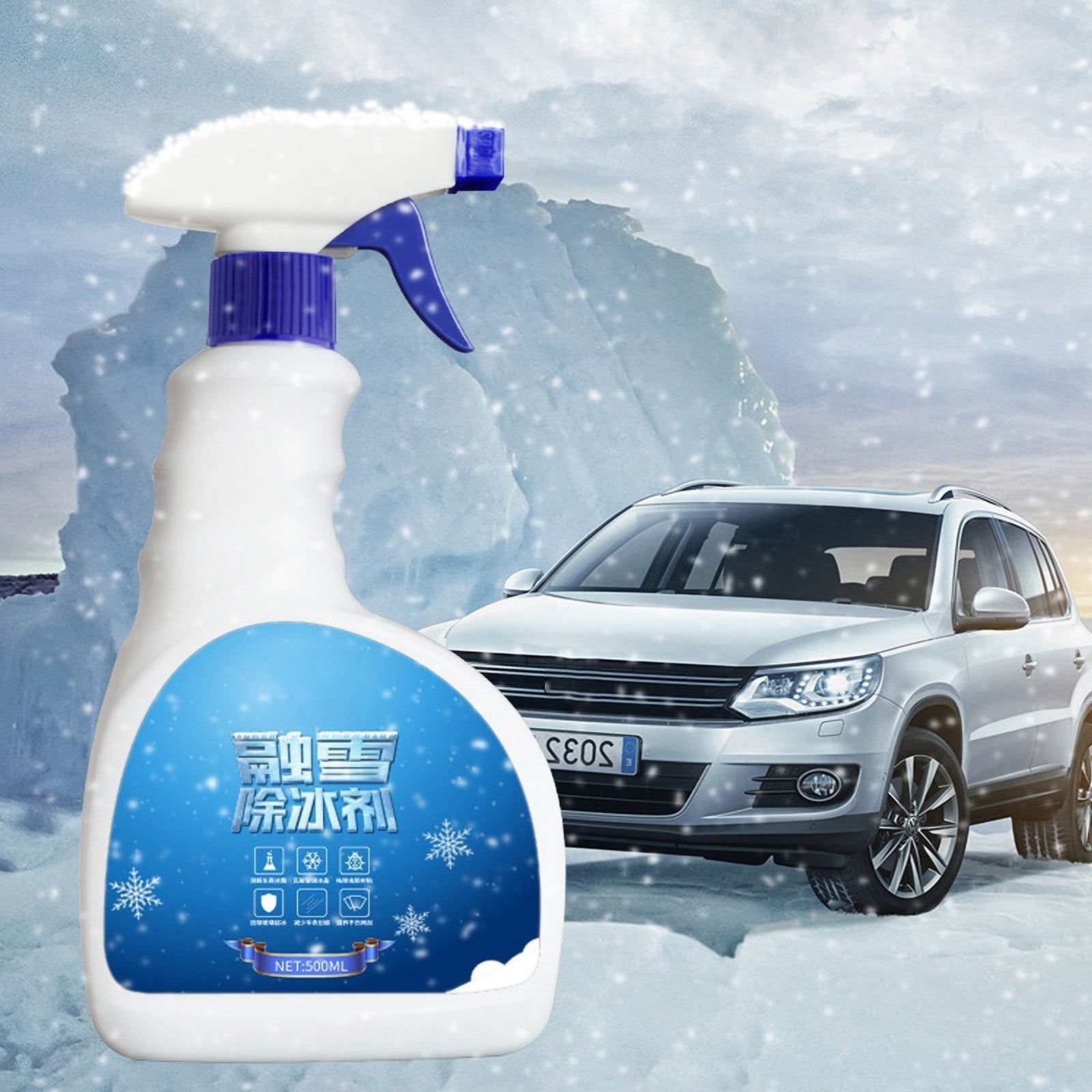 Snow Remover SQ Windshield De-Icer Spray - 12 Pack Of 14.5 Oz Cans For ...