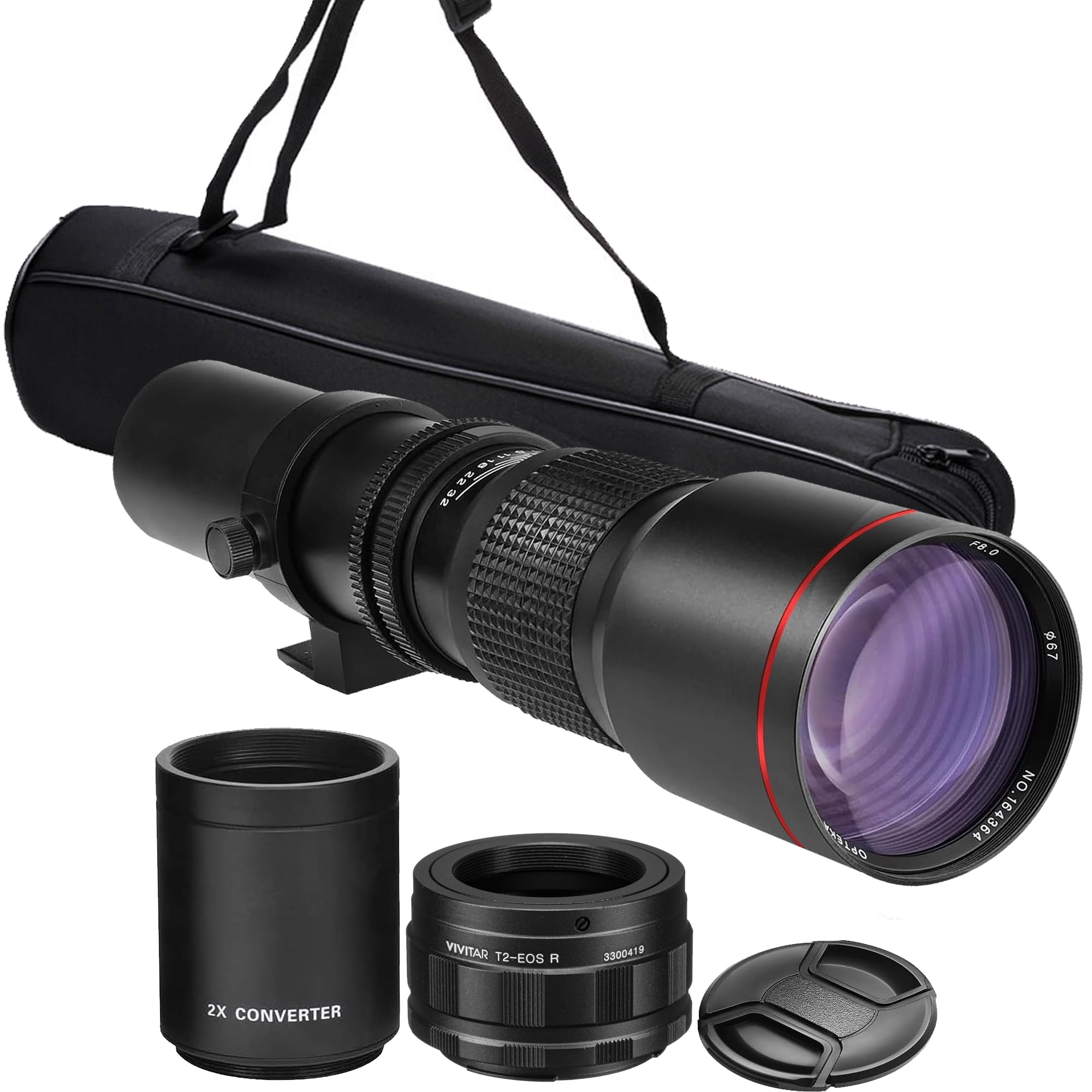 500mm/1000mm f/8 Manual Super Telephoto Lens for Canon EOS R100 R10 R50 ...