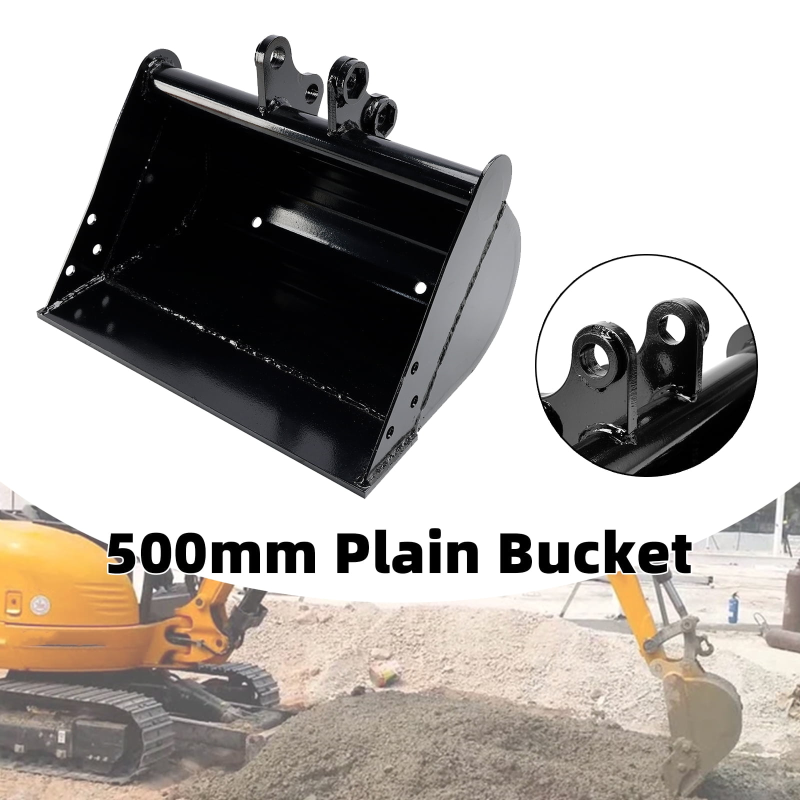 500mm Plain Bucket Attachment For Mini Excavators Excavator Small ...