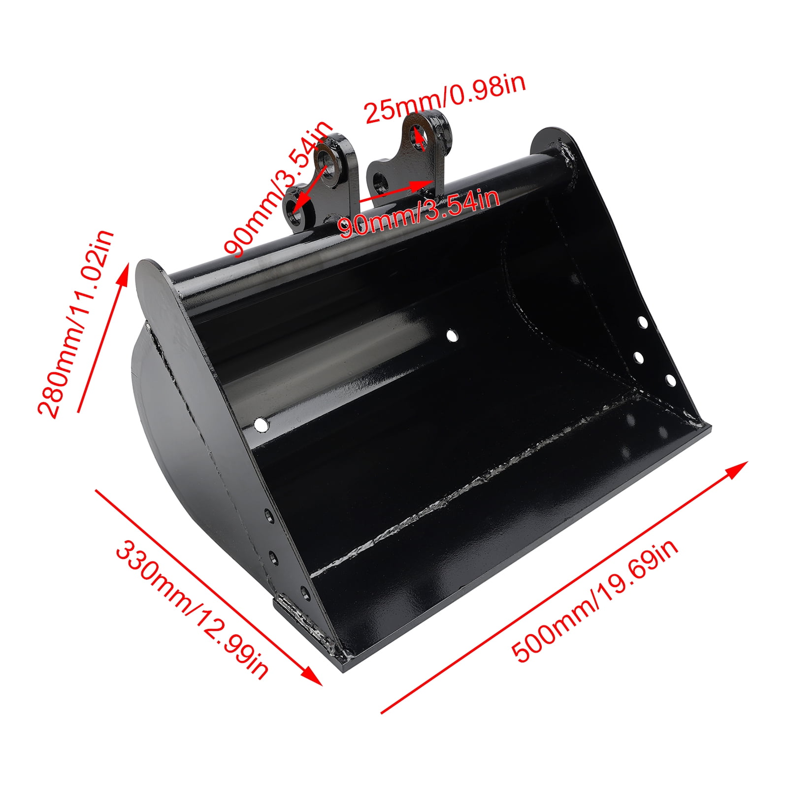 500mm Plain Bucket Attachment For Mini Excavators Excavator Small ...