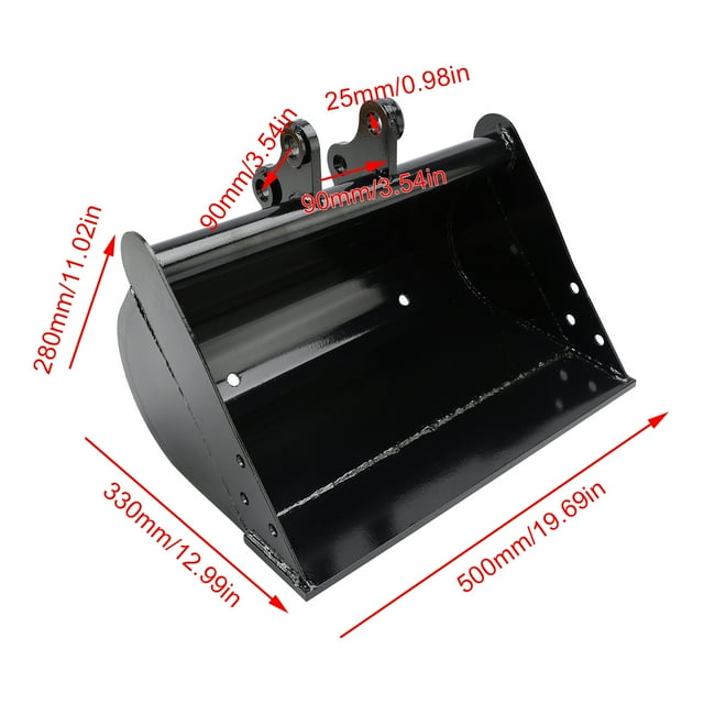 500mm Plain Bucket Attachment For Mini Excavators Excavator Small ...