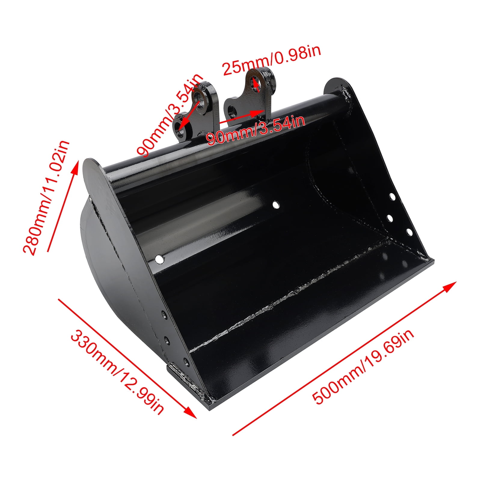 500mm Plain Bucket Attachment For Mini Excavators Excavator Small ...