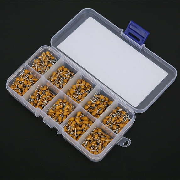 500pc Ceramic Capacitor Kit: 0.1uF,10uF Assortment, Stable Performance ...