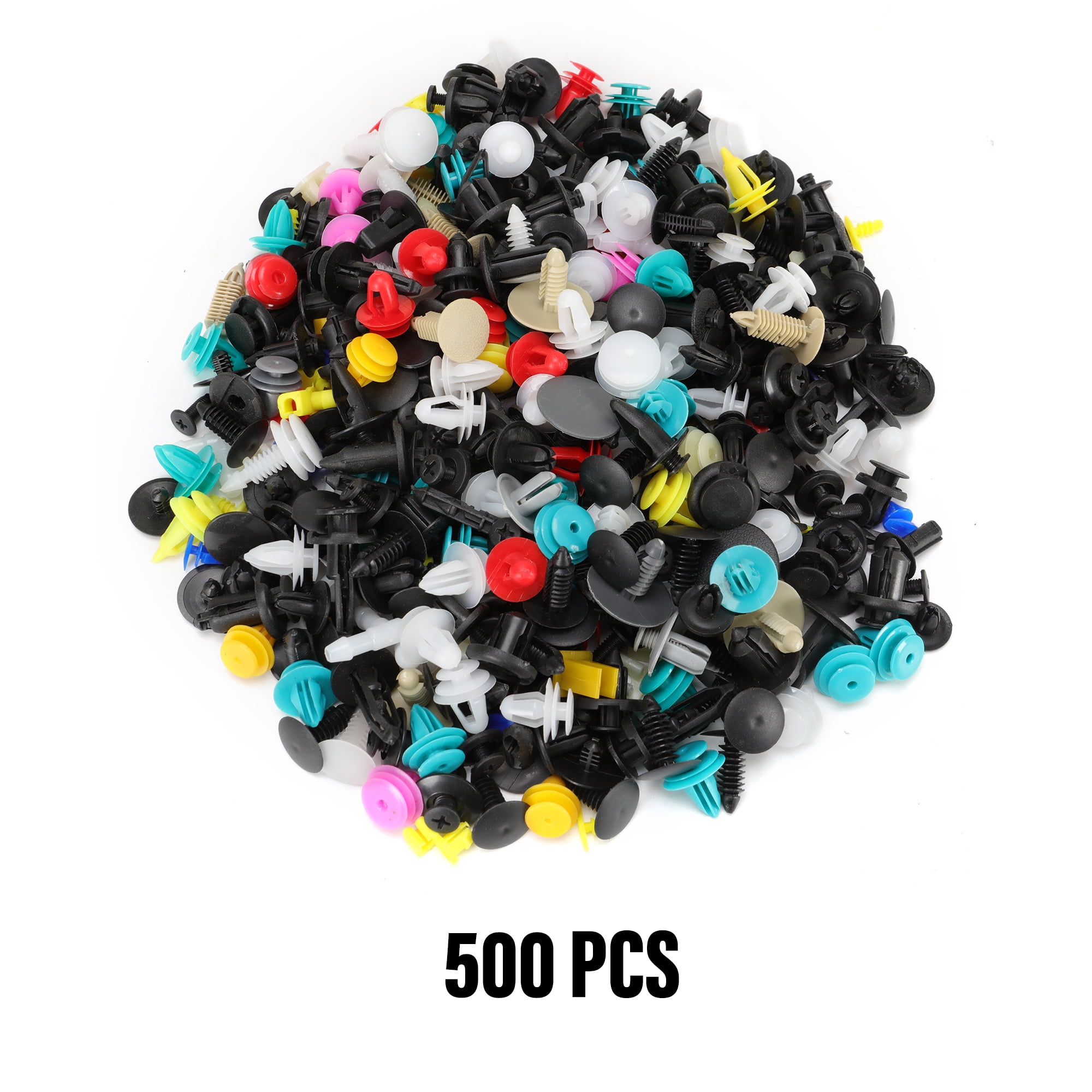 500pc Plastic Car Body Fastener Push Pin Rivet Retainer Clips ...