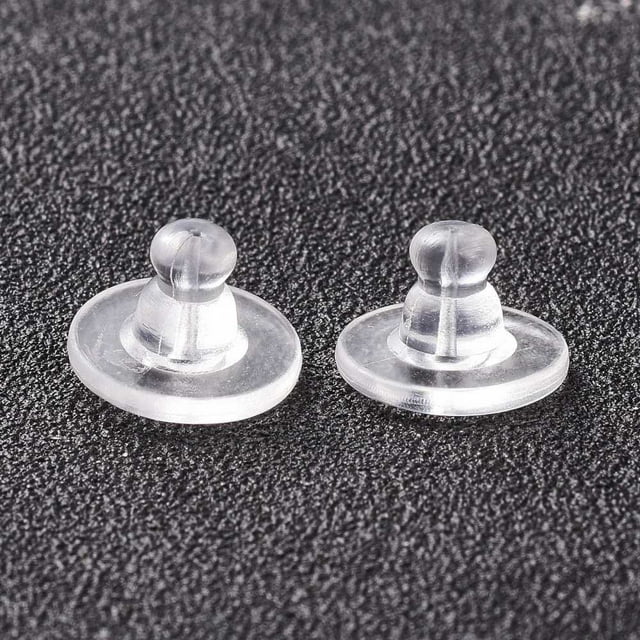 500pc Silicone Ear Nuts Bullet Clutch Earring Backs with Pad for Droopy ...