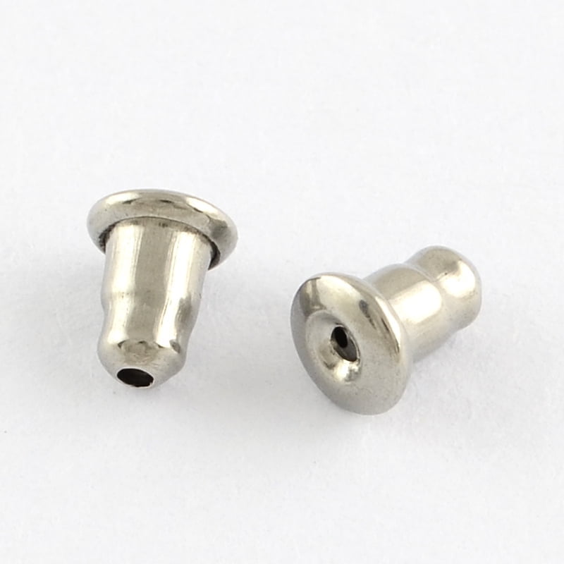 500pc Resistant 304 Stainless Steel Ear Nuts Earring Backs Stainless ...