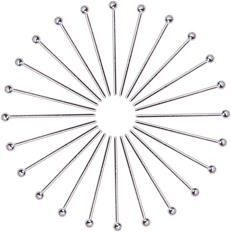 500pcs 0.78in(20mm) Stainless Steel Ball Headpins Round Head Pins Fine ...