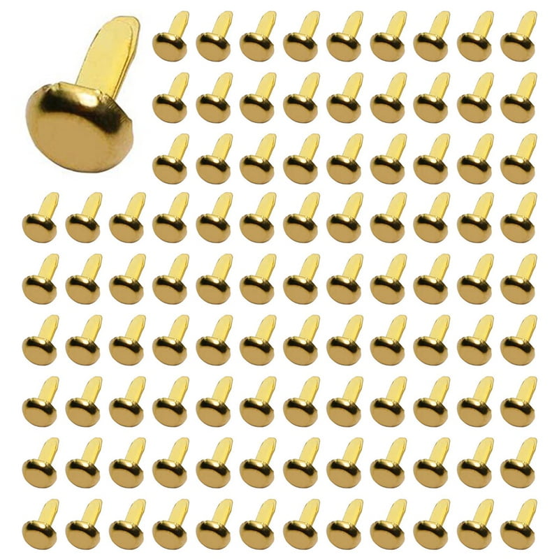 500pcs 1/2 Inch Brass Paper Fasteners, Mini Paper Fasteners for ...
