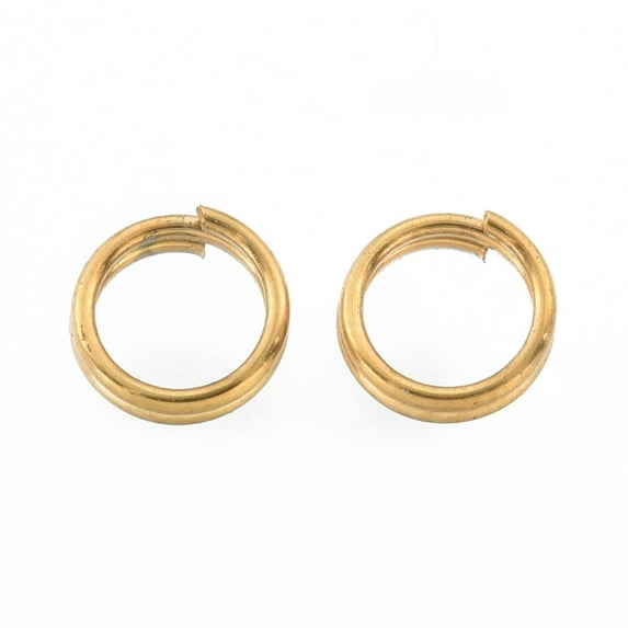 500pcs 304 Stainless Steel Split Rings Double Loops Jump Rings Golden ...