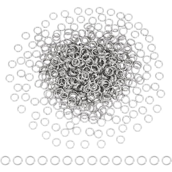 500pcs 5mm Split Jump Rings Stainless Steel Double Loops Small Key ...