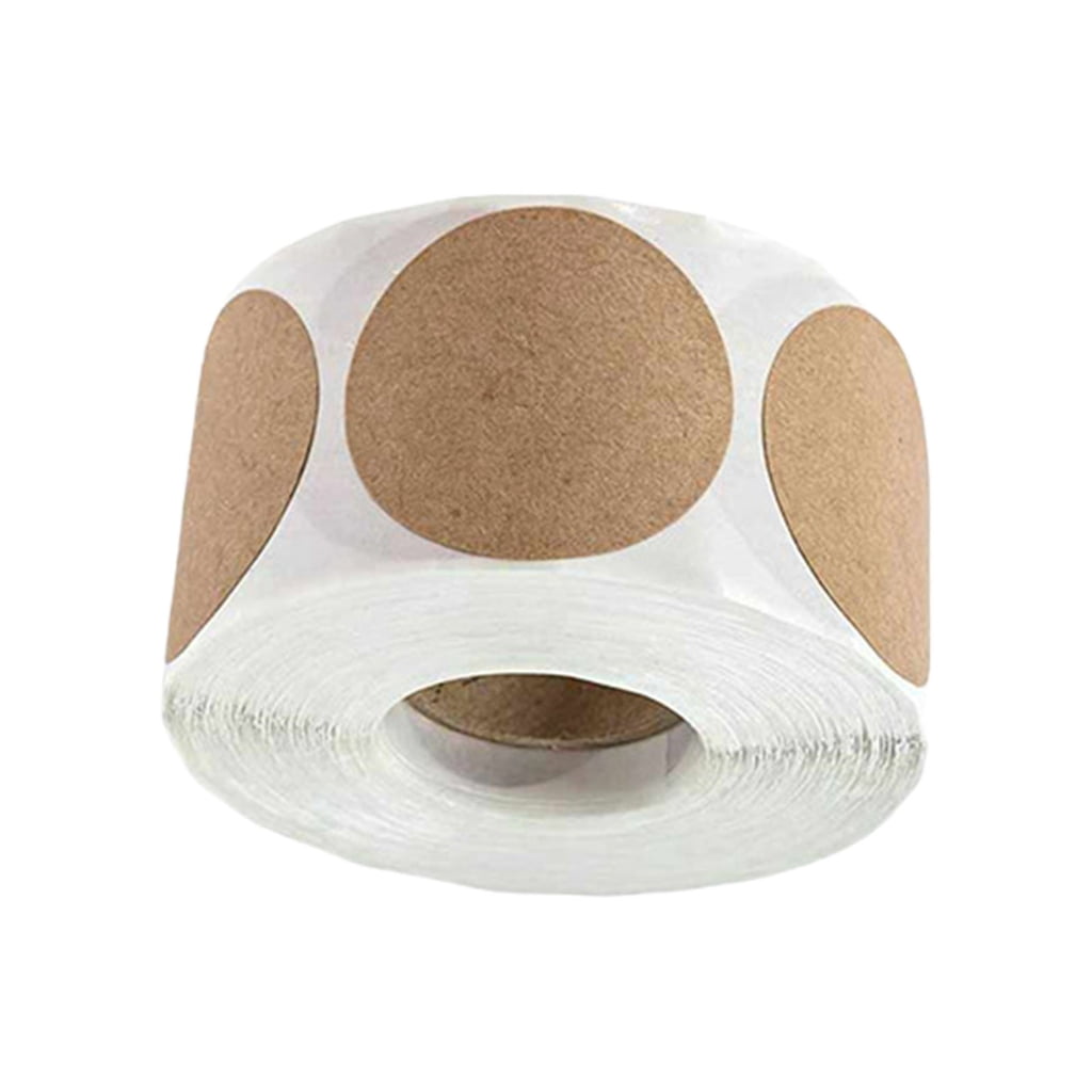 500pcs Adhesive Round Sticker Kraft Label Roll For Small Business ...