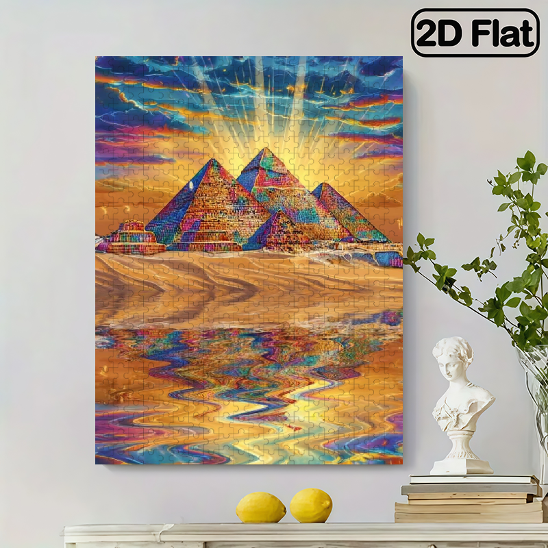 500pcs Adult Jigsaw Puzzle - Pyramids of Giza Sphinx Desert Sunset ...