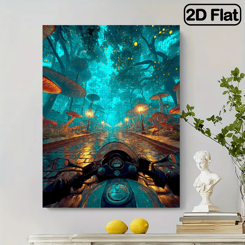 (500pcs) Adult Mini Puzzles, with Hallucinogenic Mushroom Riding Trail ...