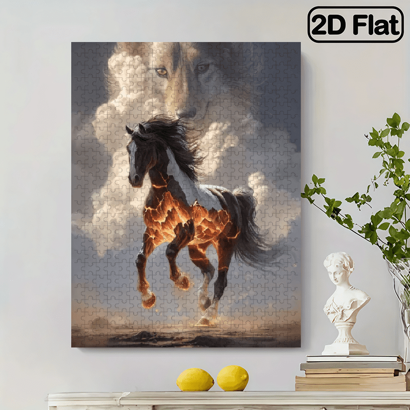 A 500pcs Adult Puzzle, Measuring 20.4X15 Inches, Featuring Abstract ...