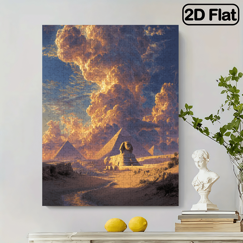 500pcs Ancient Egyptian Puzzle - Sphinx Pyramids of Giza with Golden ...