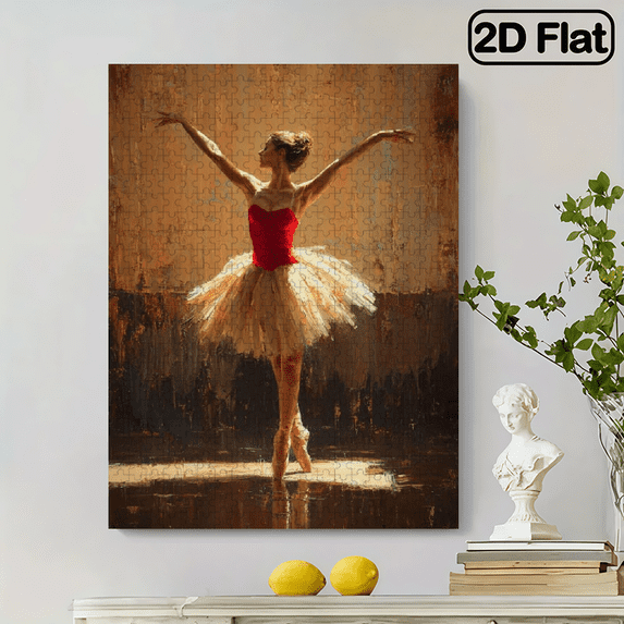500pcs Ballet Dancer Puzzle - Red Skirt White Feathers, Freeze-Frame ...