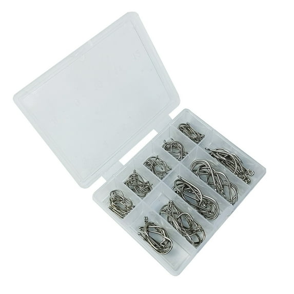 500pcs Barbed Fishing Hook Replacement Circles Hook Carbon Steel Eyed Fish Hook Rustproof ...