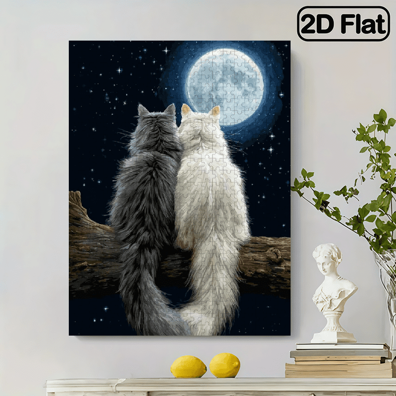 500pcs Black And White Cat Jigsaw, 52x38cm Large Puzzle, Perfect ...