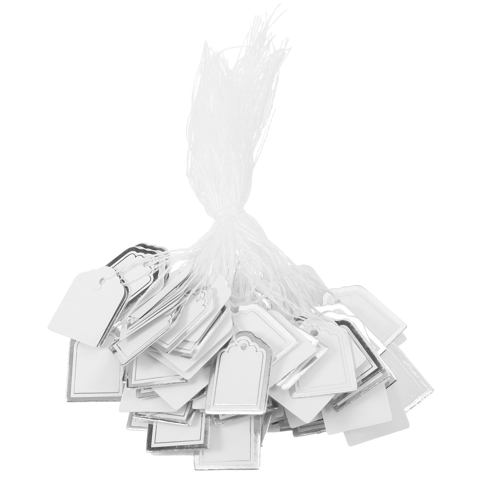 500pcs Blank Paper Tags for Jewelry White Price Tags with String ...