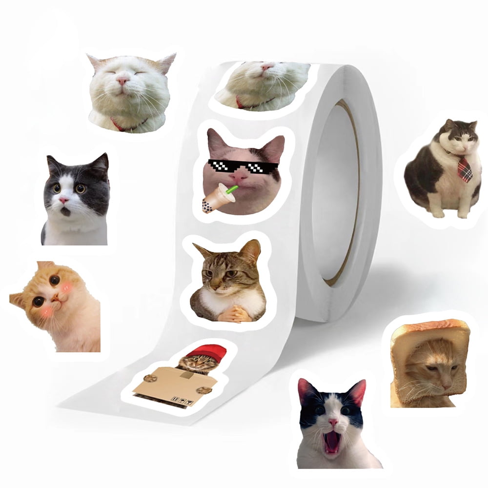 500pcs Cartoon Meme Cat Stickers For School Reward Stickers Classroom ...