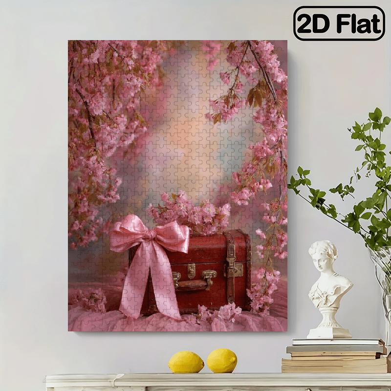 500pcs Cherry Blossom Wooden Box Puzzle for Adults Large Jigsaw Brain ...