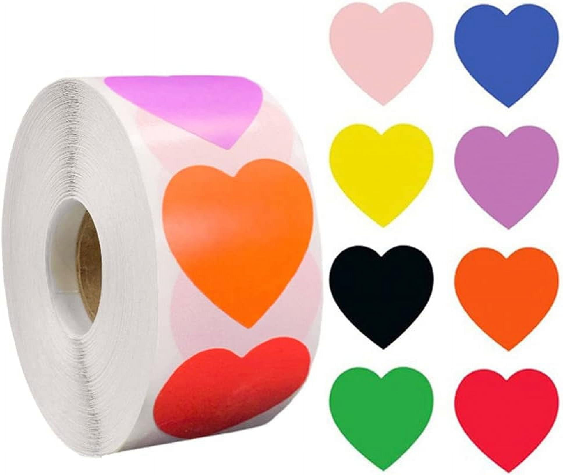 500pcs Chroma Heart Labels Stickers Color Code Dot Labels Stickers 1 ...