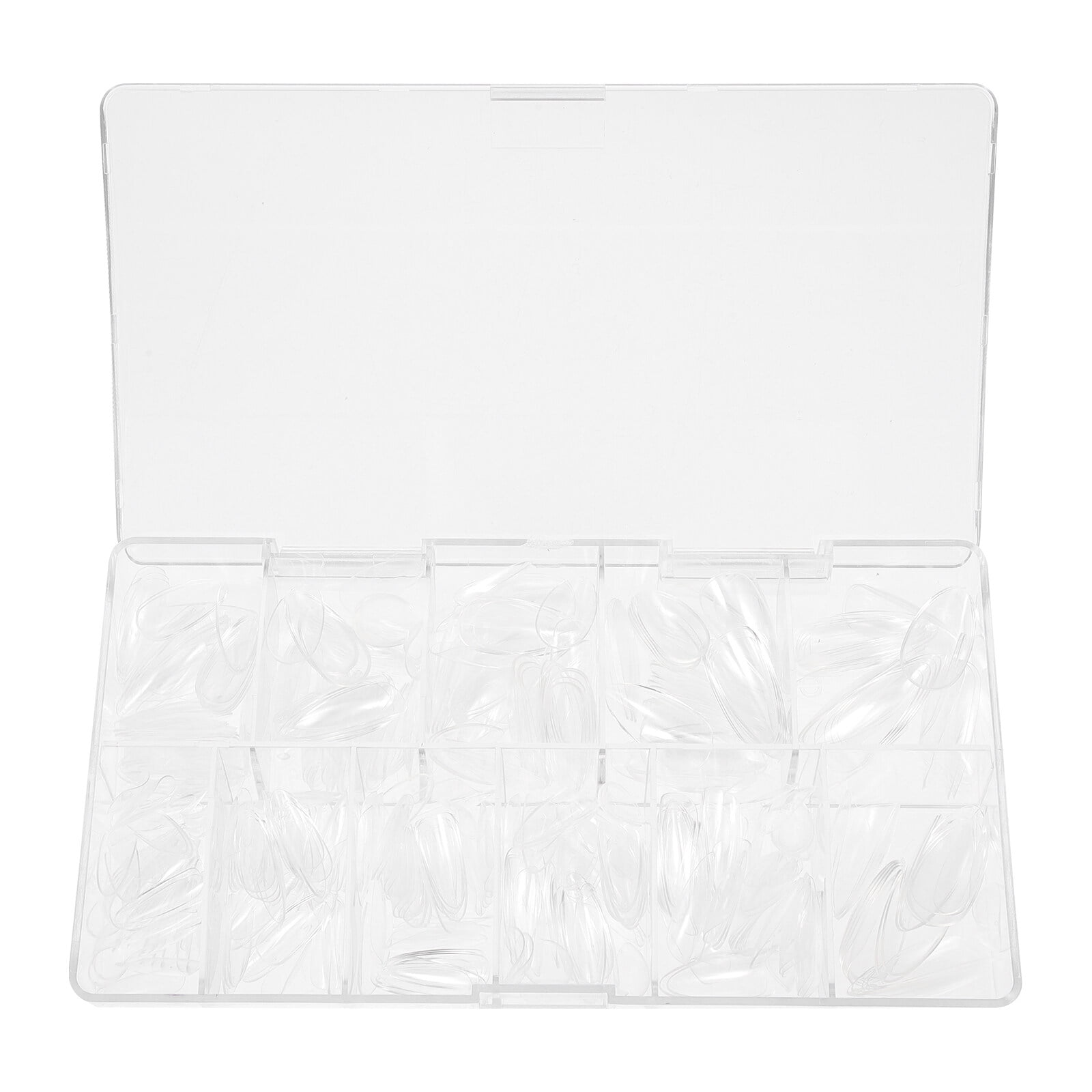 500pcs Clear False Nails Clear Nail Tips Full Cover False Nails Almond ...