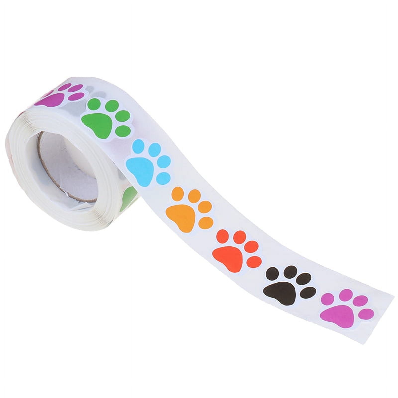 500pcs Colorful Paw Print Stickers Dog cat Paw Labels Stickers reward ...