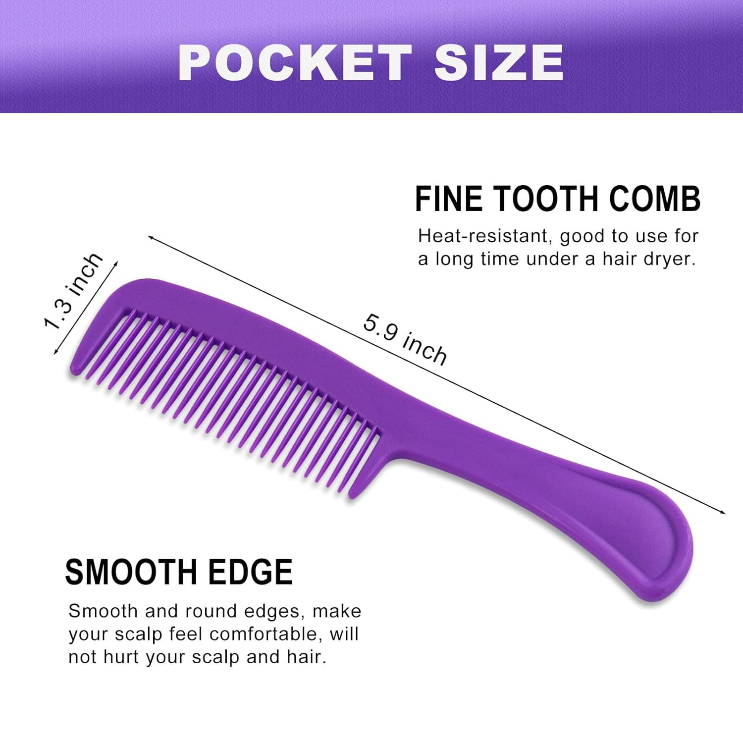 500pcs Combs In Bulk Individually Wrapped, Colorful Hair Combs ...