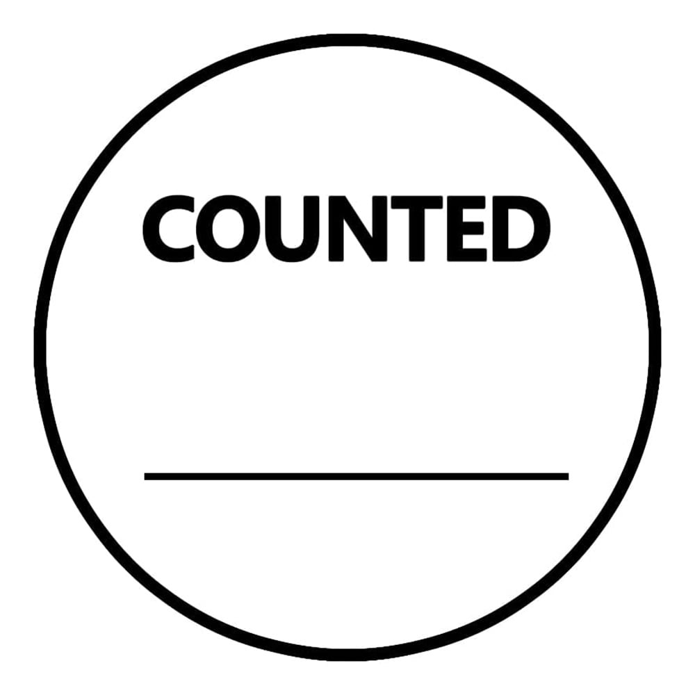 500pcs Counted Inventory Label,2 Inch Permanent Adhesive Labels ...