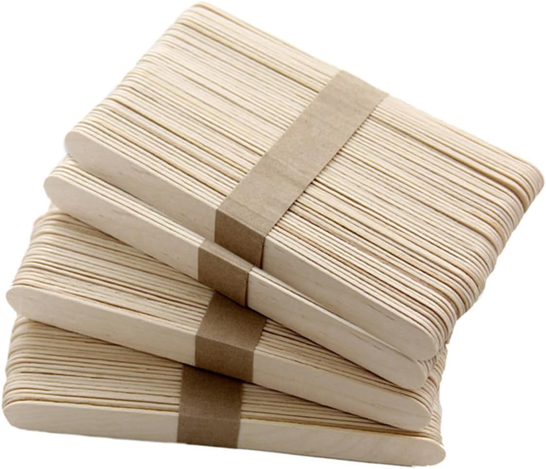 500pcs Craft Sticks Natural Poplar Wood Stick for DIY Crafting Stick ...