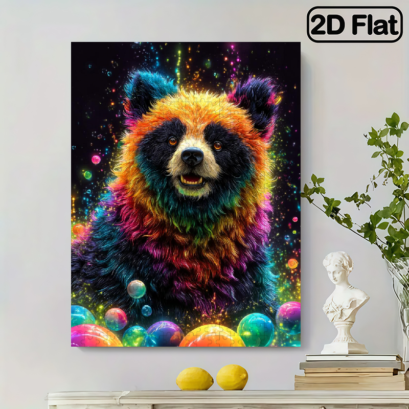 500pcs Creative Colorful Bear Puzzle, 52x38cm Brain Challenge Jigsaw ...