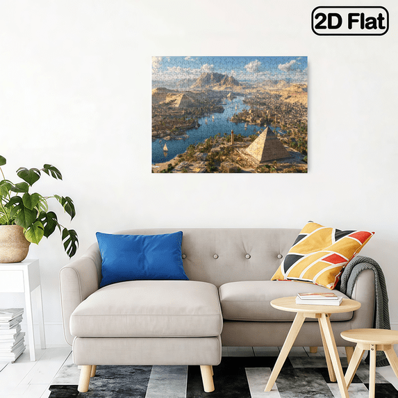 500pcs Egyptian Pyramids Nile River Puzzle - Large with Great Pyramid ...