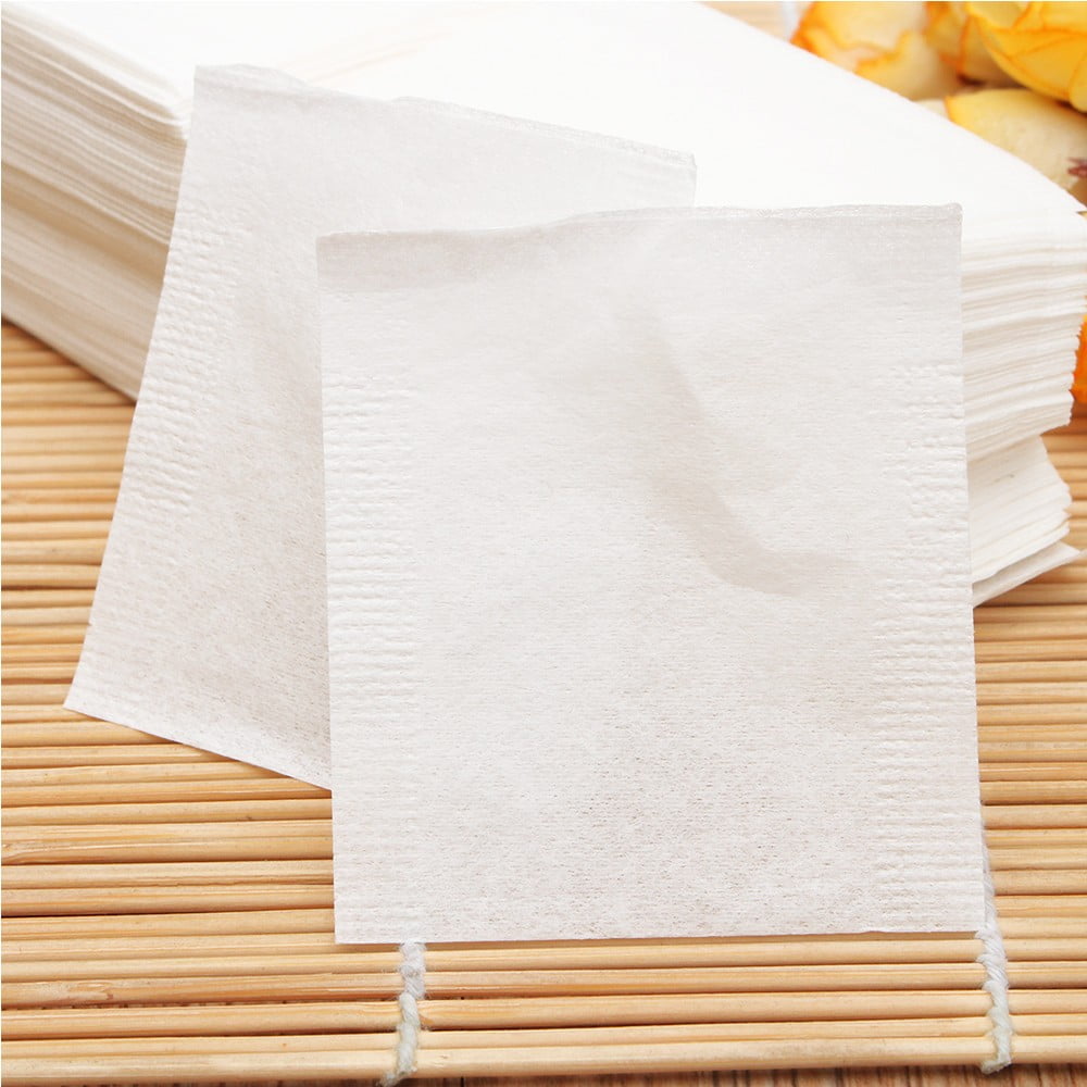 500pcs Empty Teabags Heat Seal Filter Pepper Herb Loose Tea Bags 5.5x6 ...