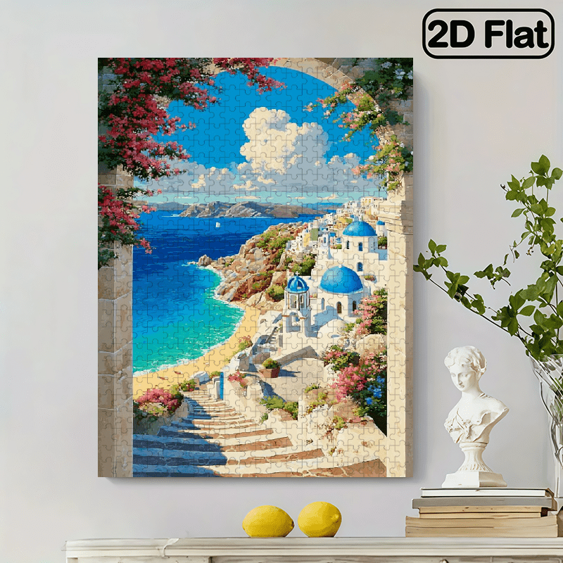500pcs Exquisite Paper Jigsaw Puzzle Greek Island Theme, Handcrafted ...