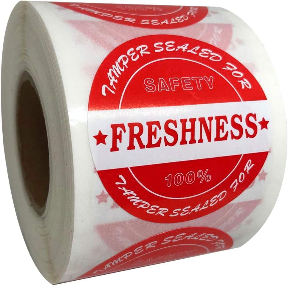 500pcs Food Delivery Tamper Evident Stickers, Sealed for Freshness ...