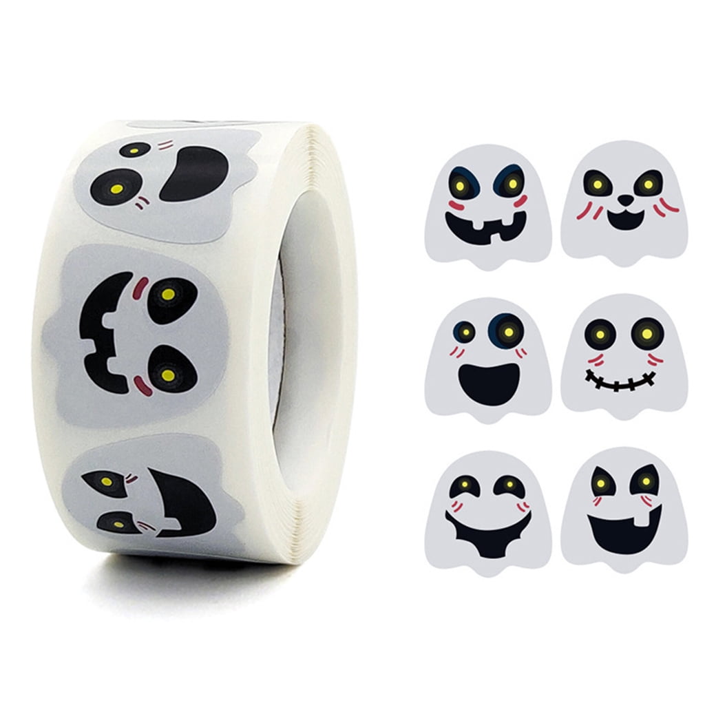 500pcs Halloween Ghost Face Sticker Horror Sealing Labels for ...