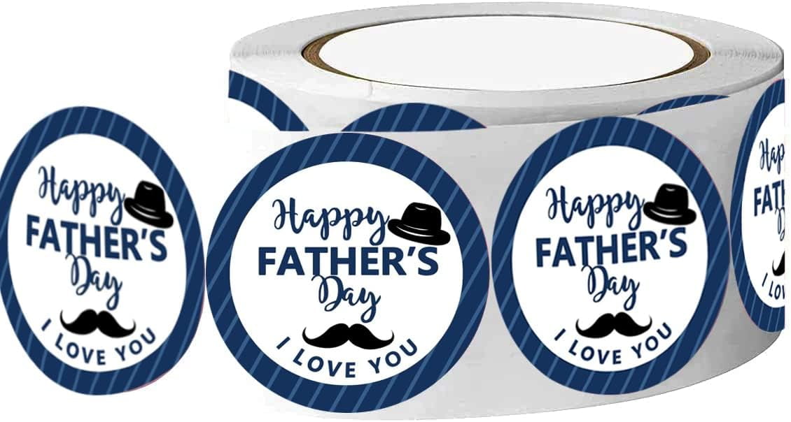 500pcs Happy Father's Day Envelope Seals Labels Stickers 2 Inch Father ...