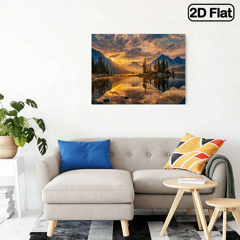 500pcs Jigsaw Puzzle for Adults - Large Mountain Lake Sunset Landscape ...