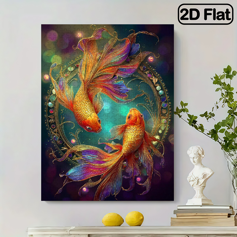 500pcs Large Jigsaw Puzzle Suitable for Adults - 20.5x15 Fish-Shaped ...