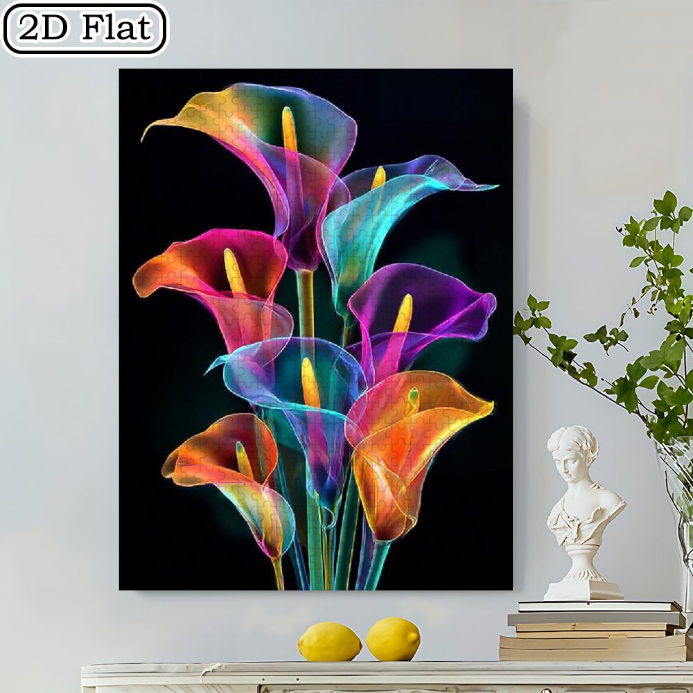 500pcs of Large-sized Colorful Flower-patterned Jigsaw Puzzles for Home ...