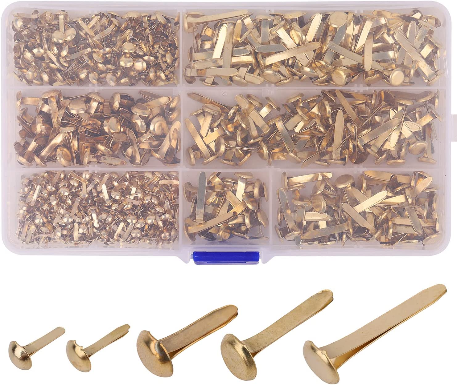 500pcs Metal Split Paper Fastener Pins, Round Head Split Pins Brads ...