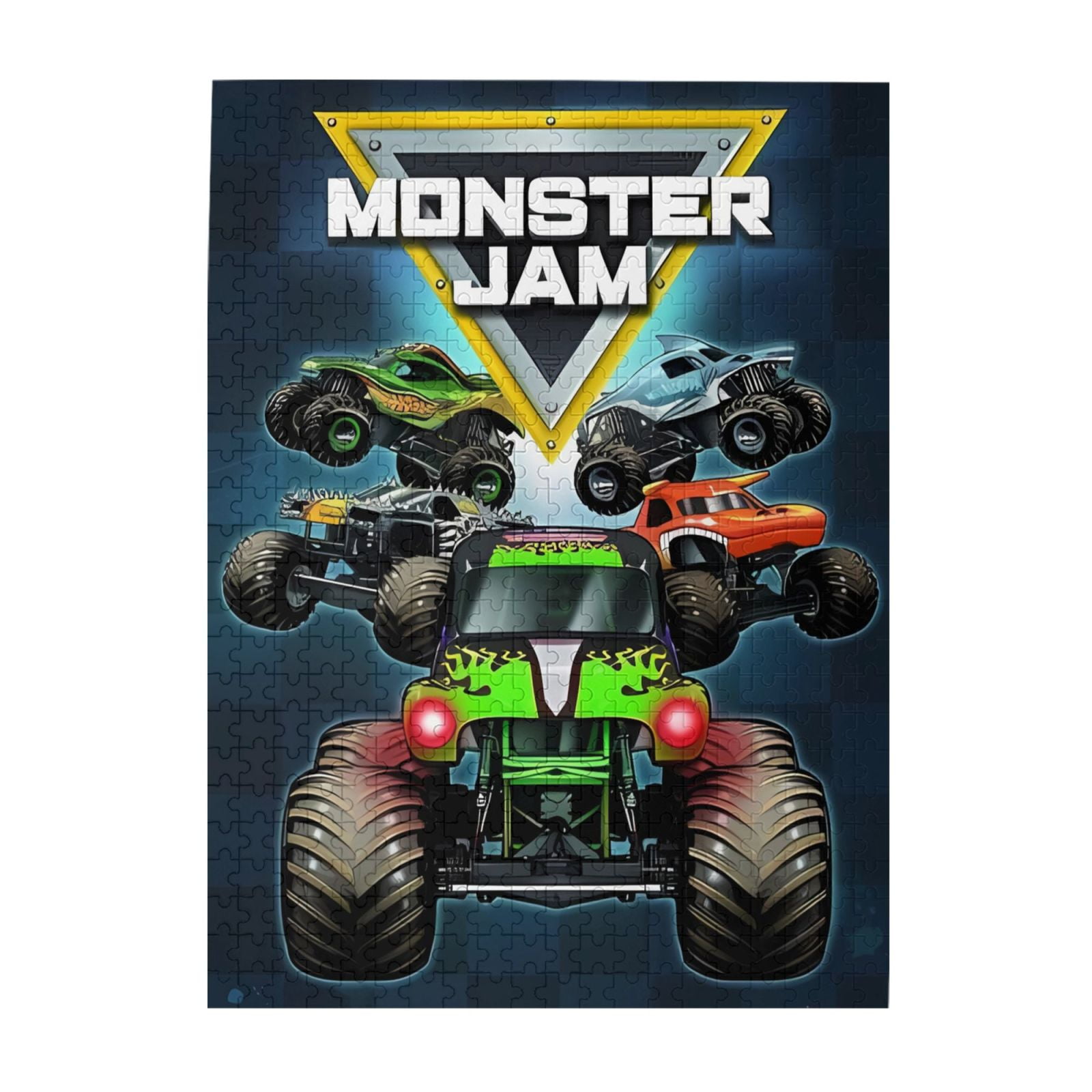 500pcs Monster Truck Jam Jigsaw Puzzles Cartoon Anime Picture Puzzle ...